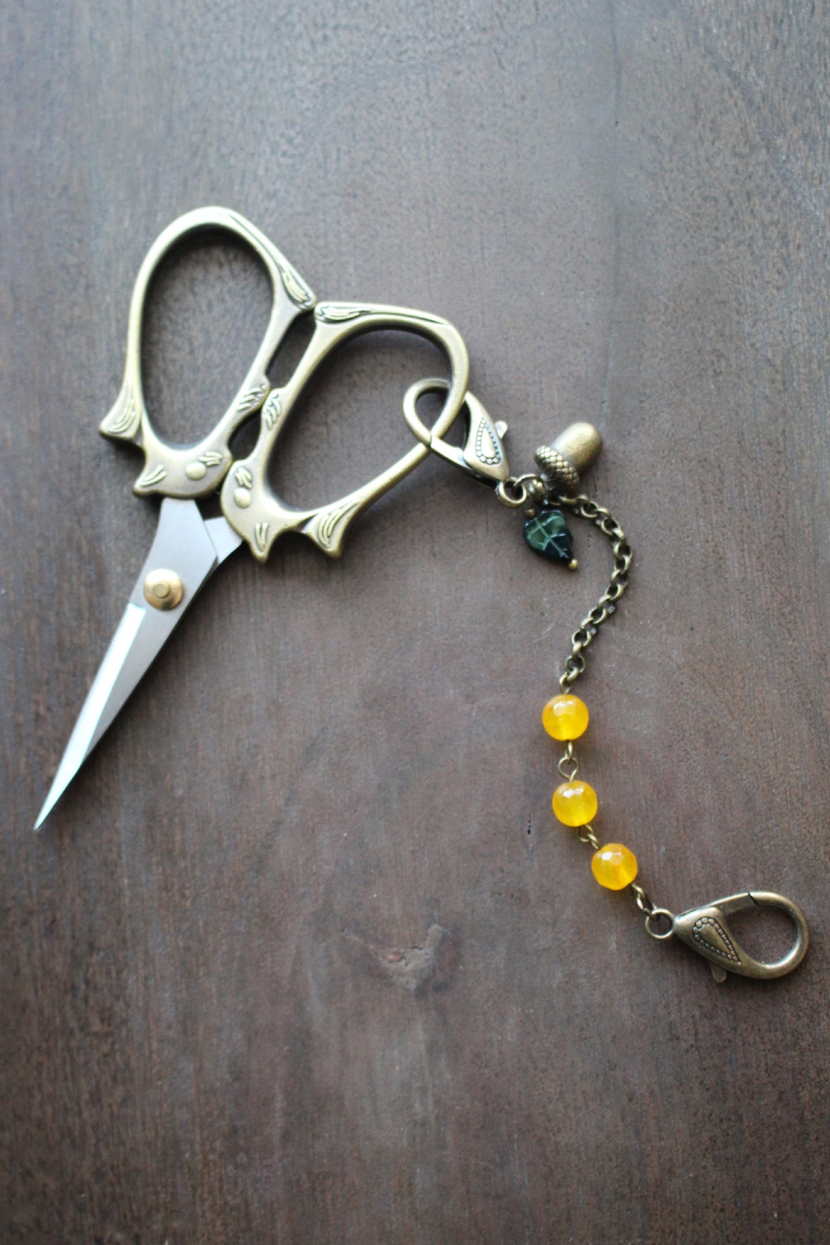 Harvest Acorn Scissor Chain – Never Not Knitting