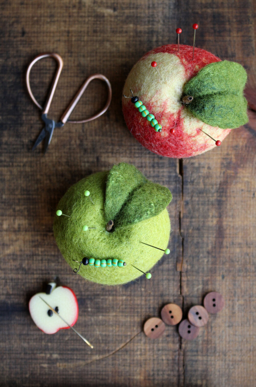 Felt Apple Pincushion – Never Not Knitting
