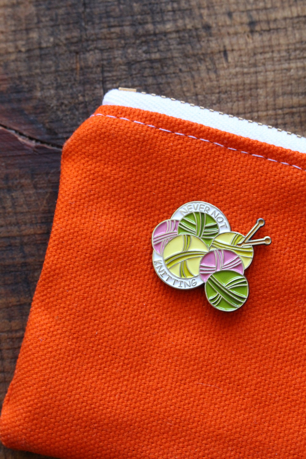 Never Not Knitting Enamel Pin