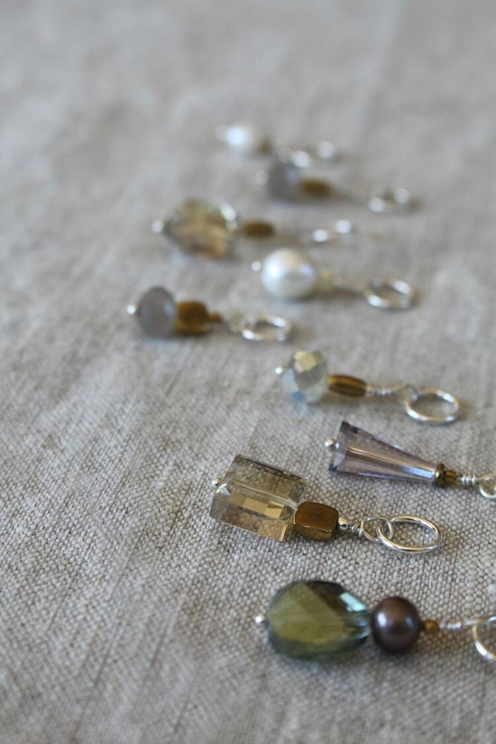 WOOL & WIRE Crystal and Pearl Stitch Markers (Set of 3) – Never Not ...